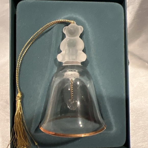 Lenox | Holiday | Lenox 991 Teddy Bear Annual Crystal Bell Vintage ...